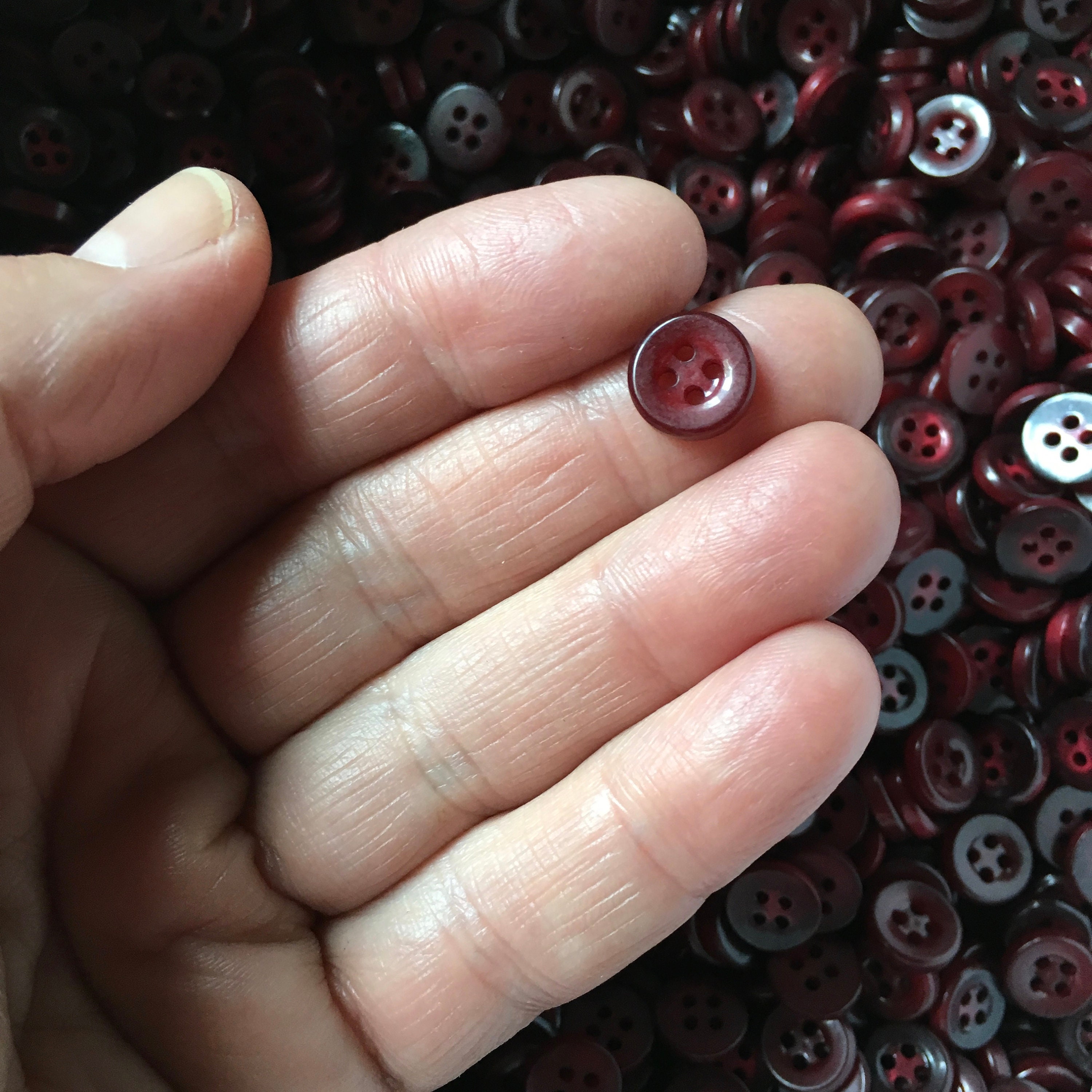 Buttons Dark Red Look Like Tasty Cranberries Set of 40 | Etsy