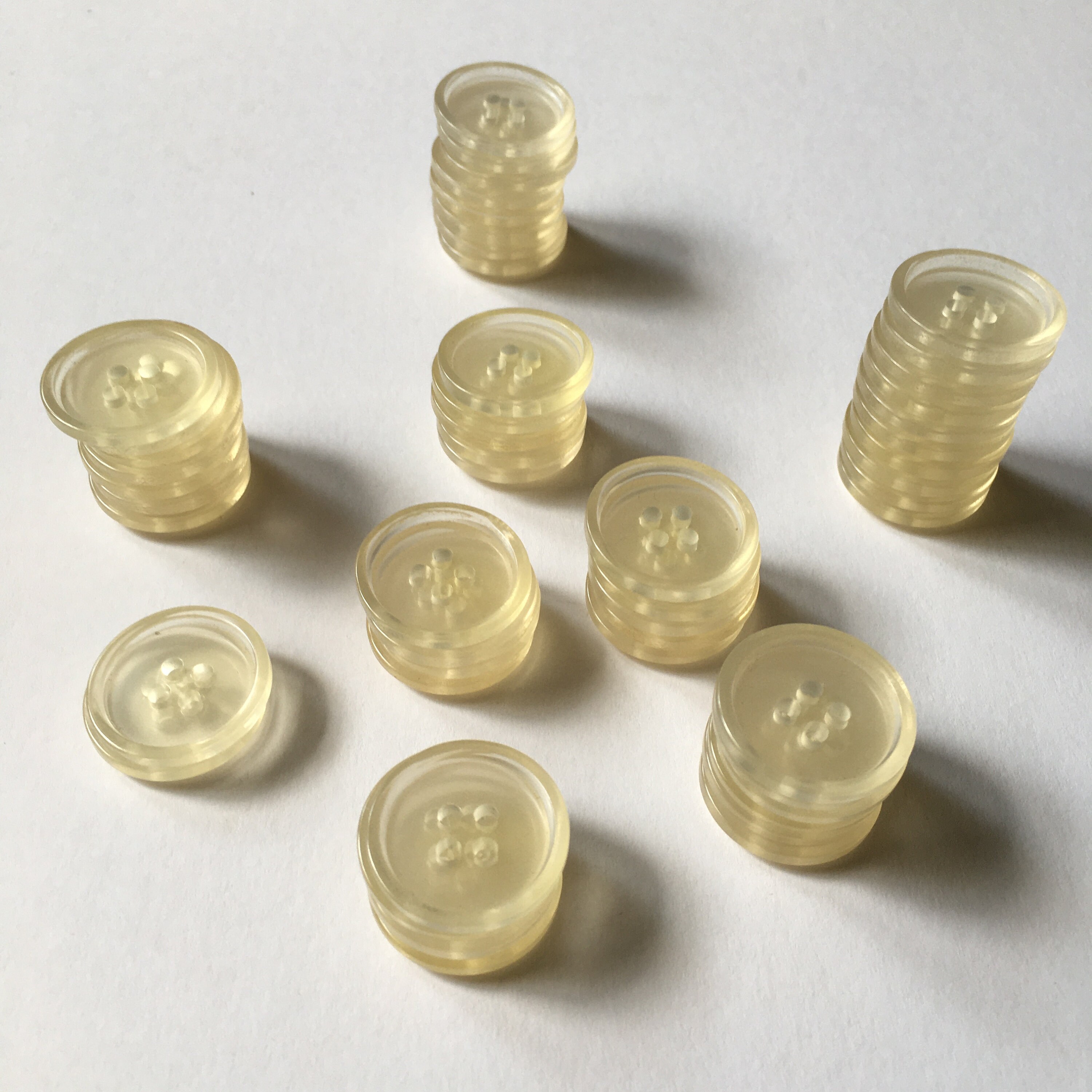 Large Vintage Transparent Craft Buttons Set of 40 7/8 | Etsy