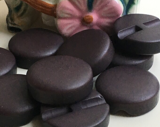 Chunky Dark Brown Heavy Buttons With Smooth Matte Finish, 1" in ...