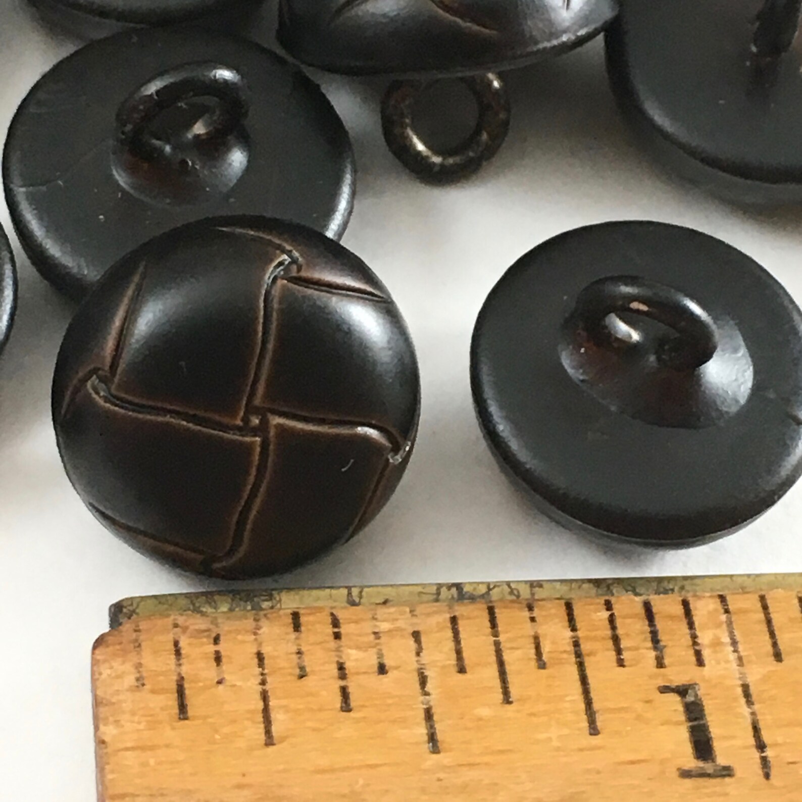 Brown Vintage Leather Look Buttons Set of 10 Ideal for - Etsy.de