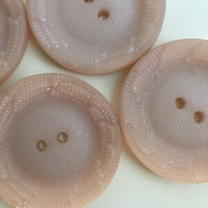 Light Pink Coat Buttons, 6 Large Sweater or Jacket Buttons. 1 3/8" in ...