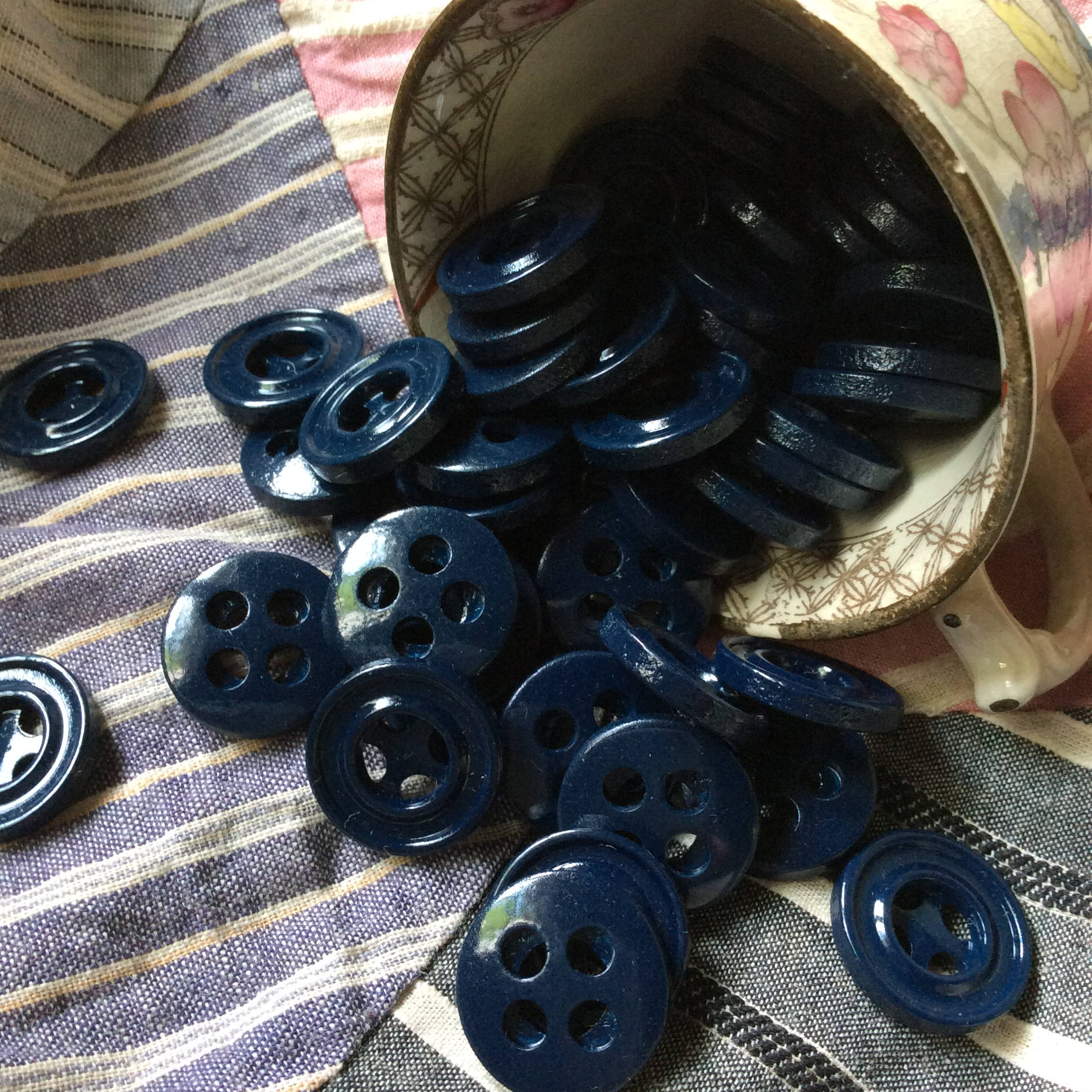 Steam Punk Button Dark Blue Vintage Buttons Set of 12 | Etsy