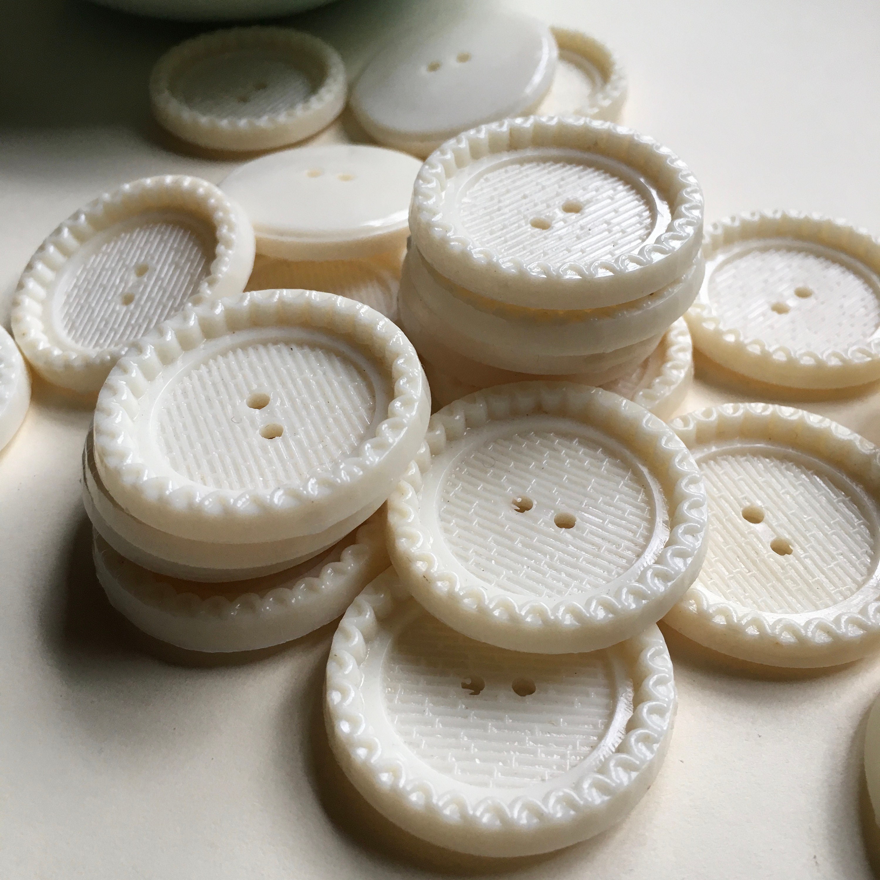 Large Buttons Vintage Creamy White Set of 4 Ideal for Cape | Etsy