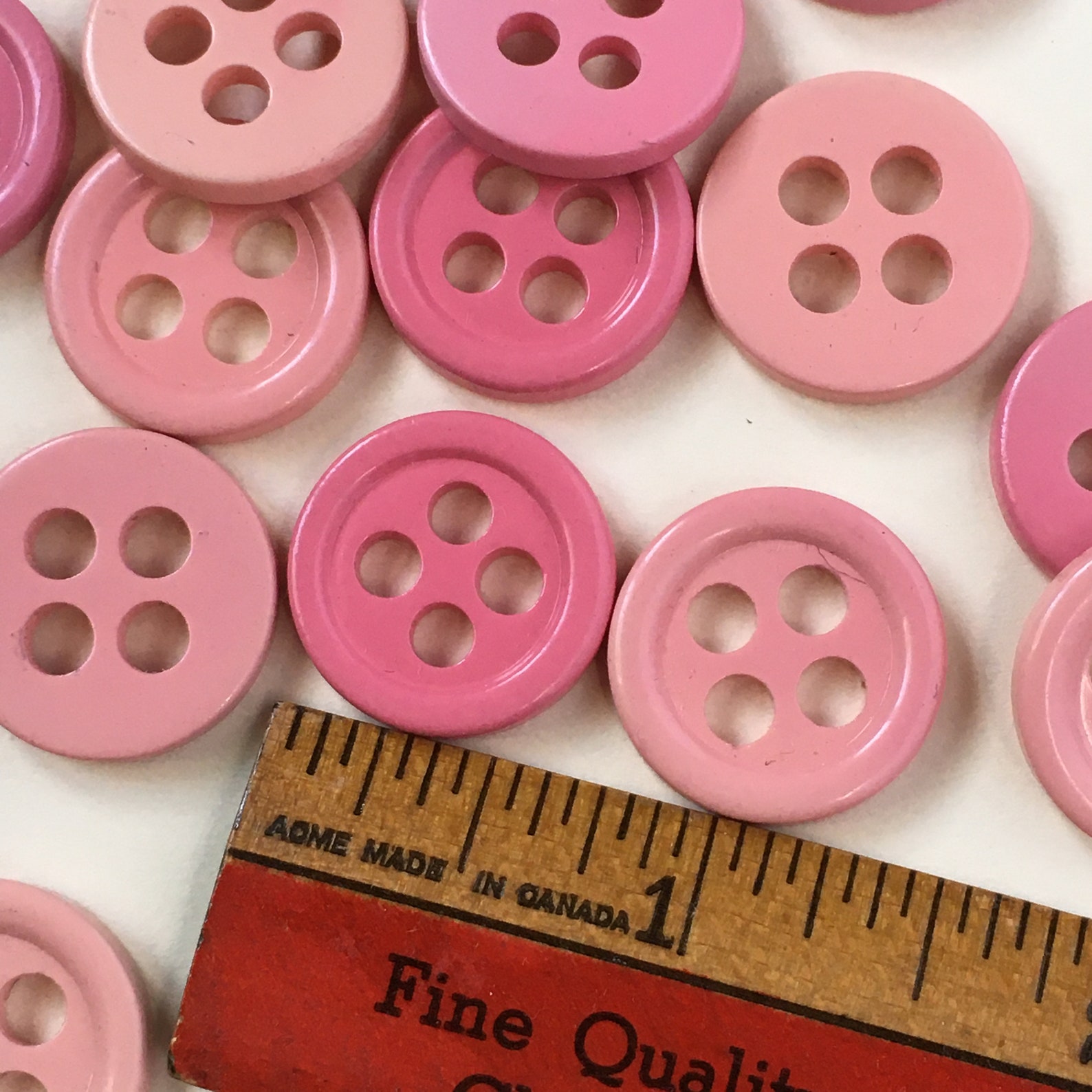 Vintage Pink Buttons New Old Stock Set of 30 Mixed Shades of - Etsy