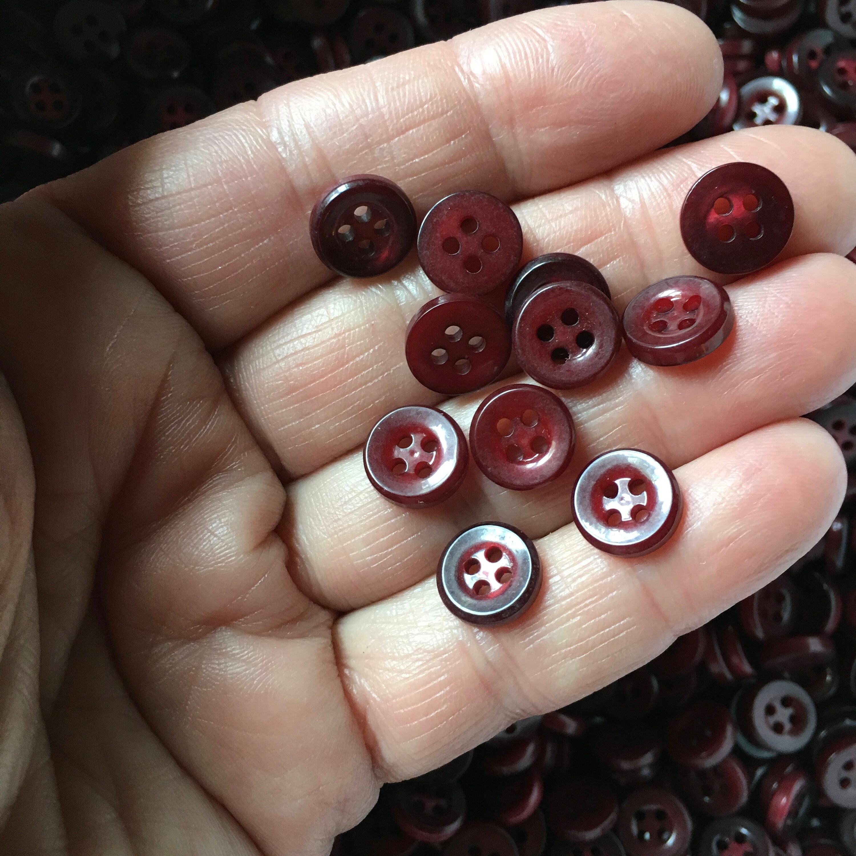 Buttons Dark Red Look Like Tasty Cranberries Set of 40 | Etsy