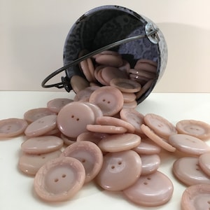 Light Pink Coat Buttons, 6 Large Sweater or Jacket Buttons. 1 3/8" in ...