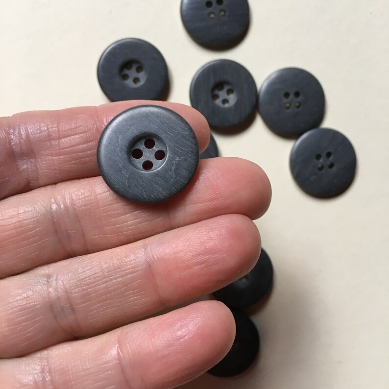 Buttons Smooth Classic Vintage Gray, Set of 10, 7/8" in Diameter - Etsy