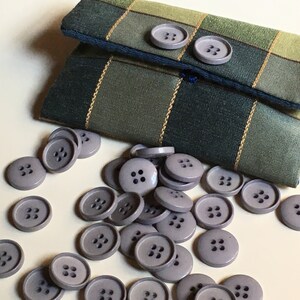 Small Gray Buttons With Prominent Edge, Vintage Set of 12, 5/8" in ...