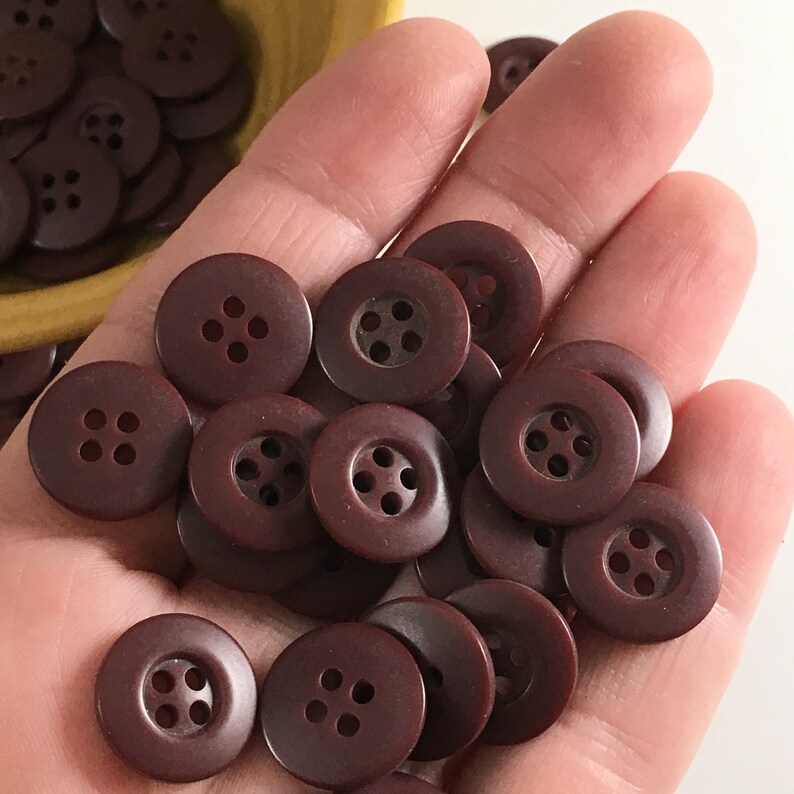 Vintage Buttons Deep Red Buttons Set of 20 Maroon - Etsy