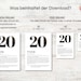 Poster Postcard for 20th Birthday I Definition I 20 Years I Twenty I ...