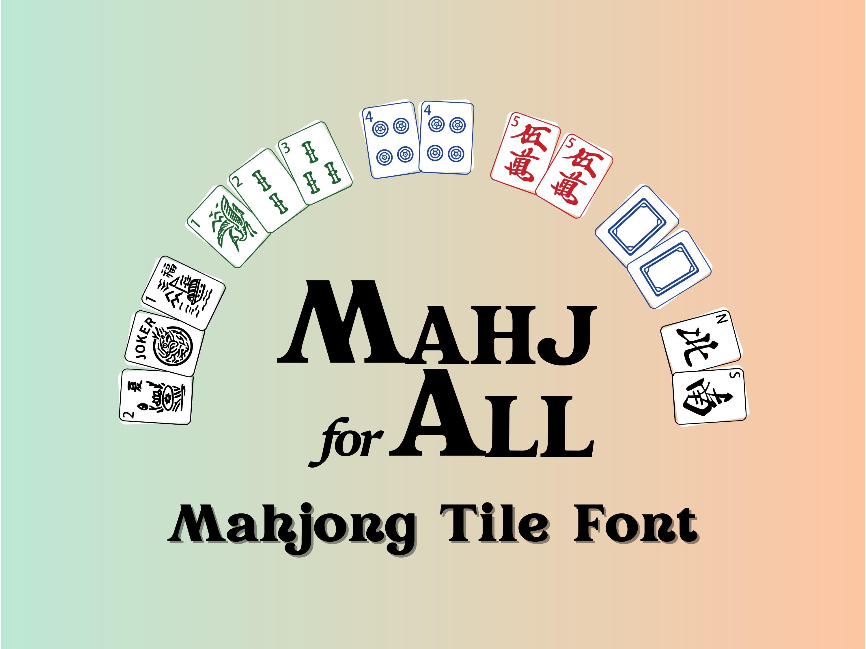Mahj for All Font - American Mah Jongg and Traditional Mahjong Symbols ...