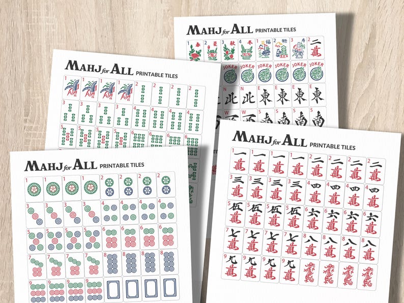 Printable American Mahjong (mah-jongg) Tiles - Etsy