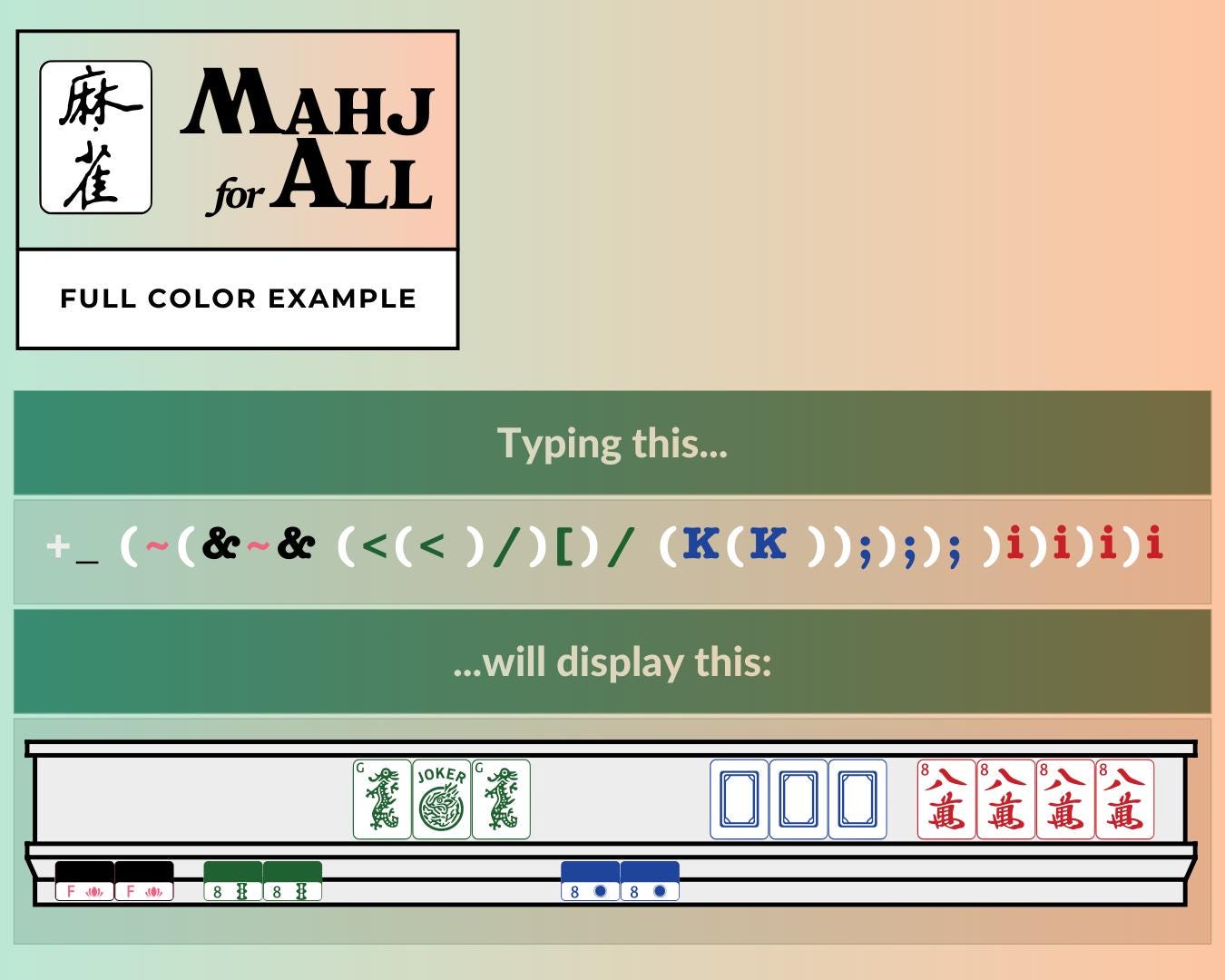 Mahj for All Font - American Mah Jongg and Traditional Mahjong Symbols ...