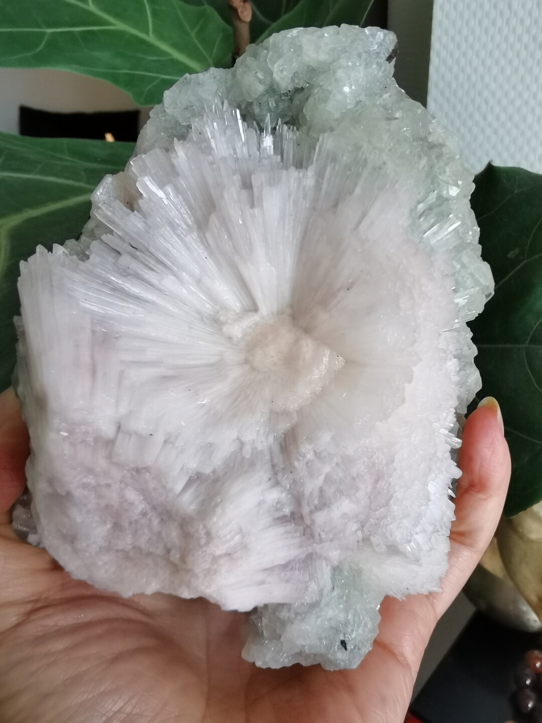 799g Green Apophyllite With Pale Pink Natrolite From India - Etsy