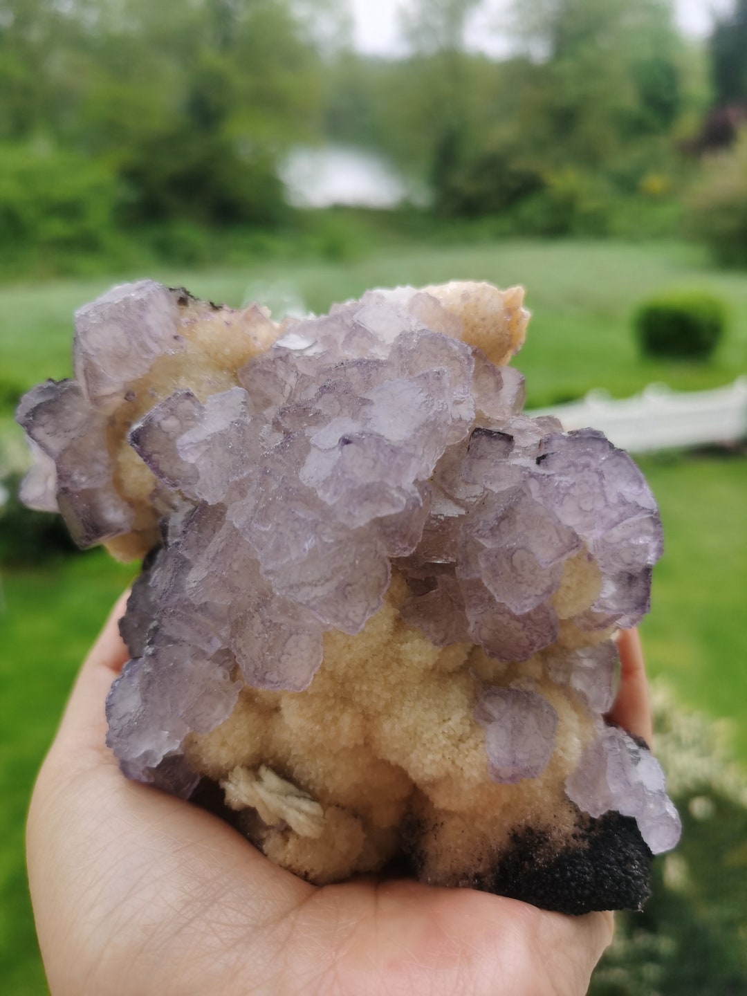 648g Natural Purple Fluorite Crystal From Qinglong Mine, QR Code ...