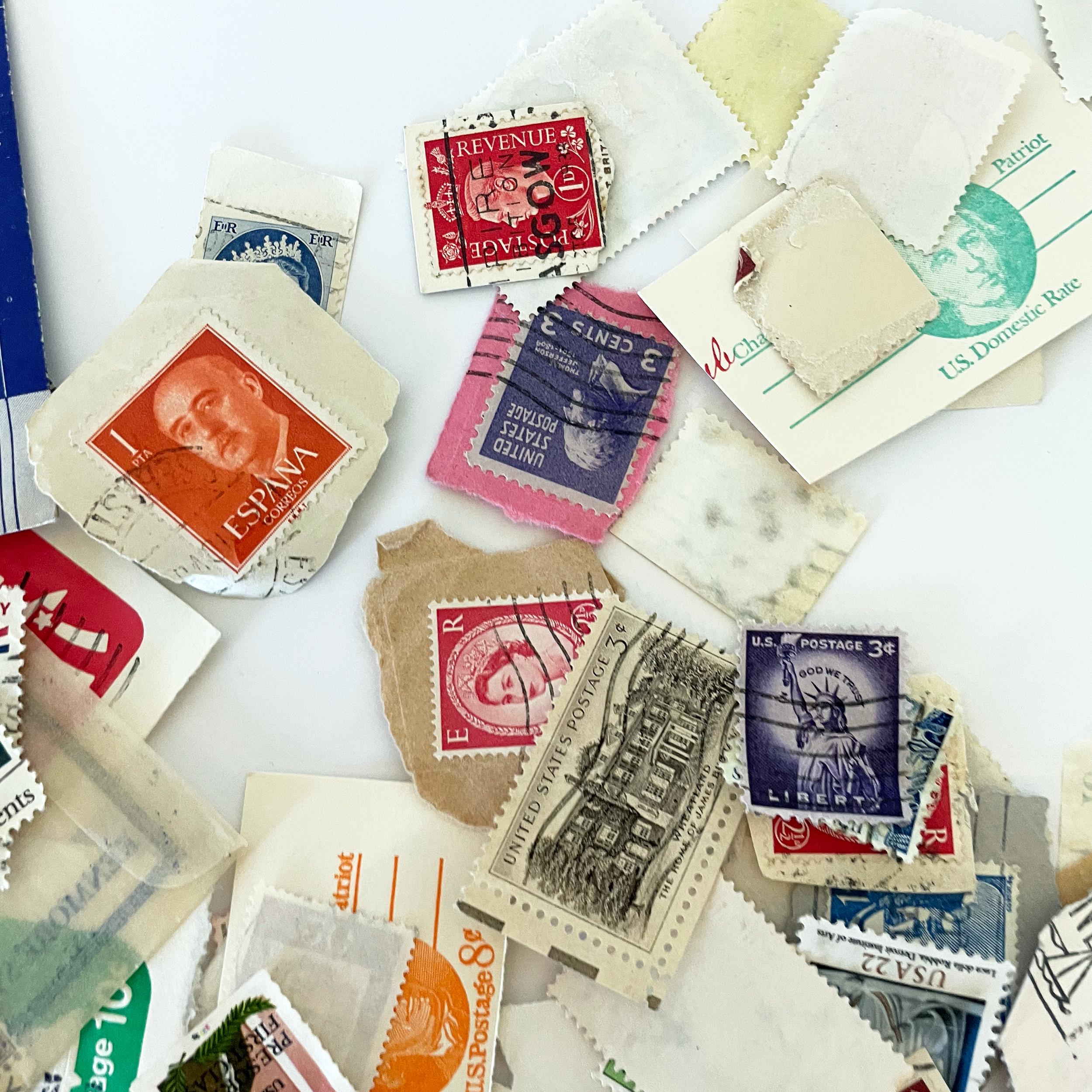 Lot of Vintage Used Postage Stamps From a Collection Various ...