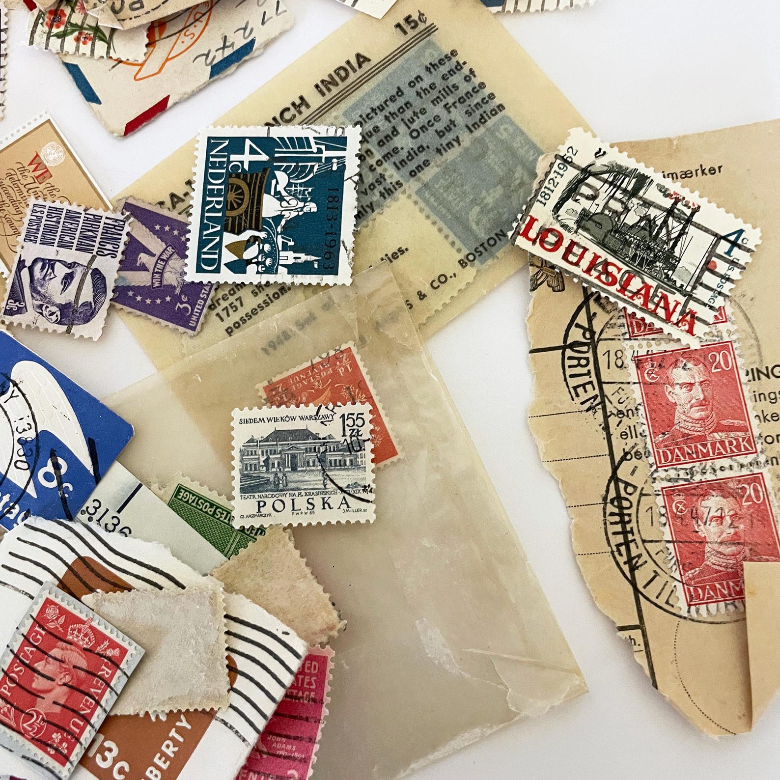 Lot of Vintage Used Postage Stamps From a Collection Various ...