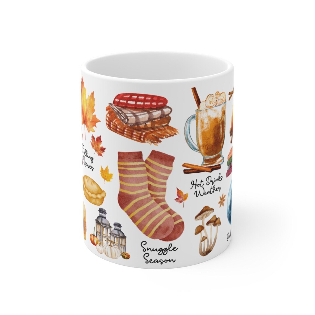 Autumn Cozy Vibes Mug | Just a Girl That Loves Autumn, Fall Decor Mug ...