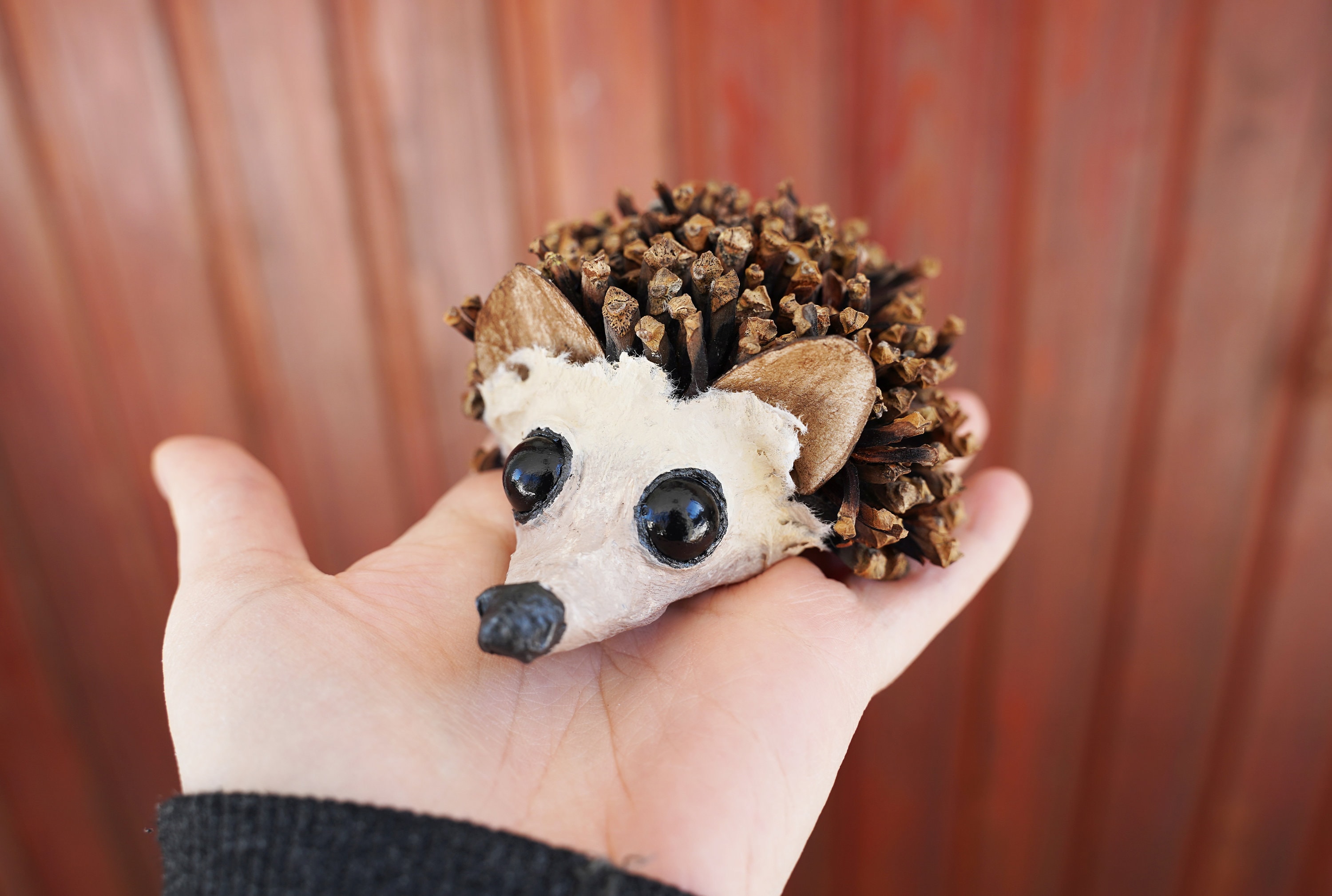 Pinecone Two Hedgehogs Handmade Forest Woodland Creature Art Animal ...