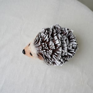 Hedgehog Handmade Forest Woodland Creature Felting Wool Paper Art ...
