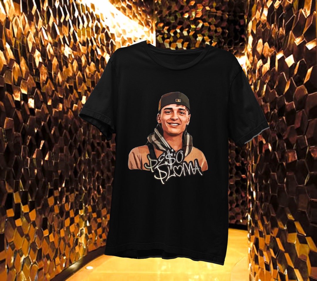 Peso Pluma Bling Bling Glitter Effect Logo Mexico Latino Star Camiseta ...