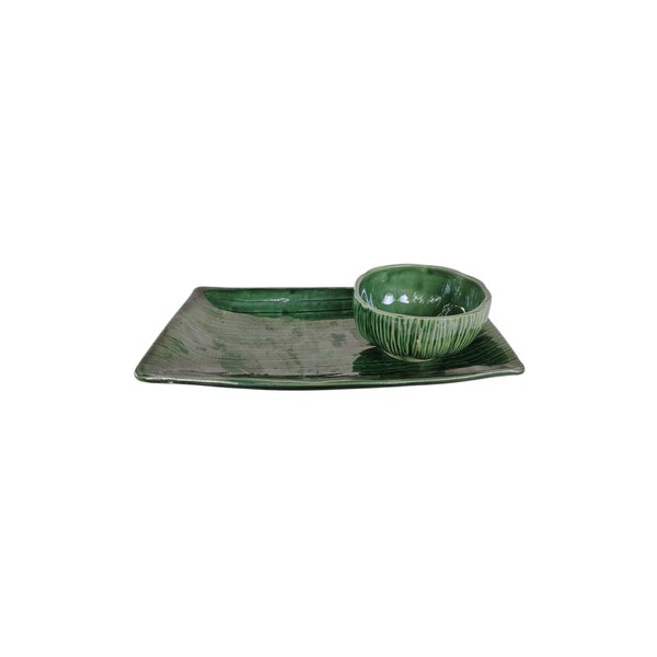 Ceramic Banana Leaf Plate - Etsy