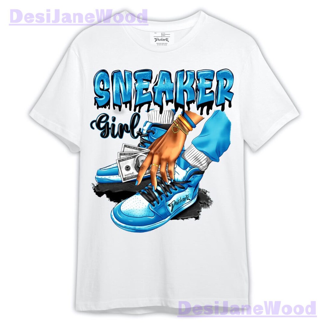 Shirt Streetwear Match JD SNEAKER Girl Money Drip, 9 Powder Blue T ...