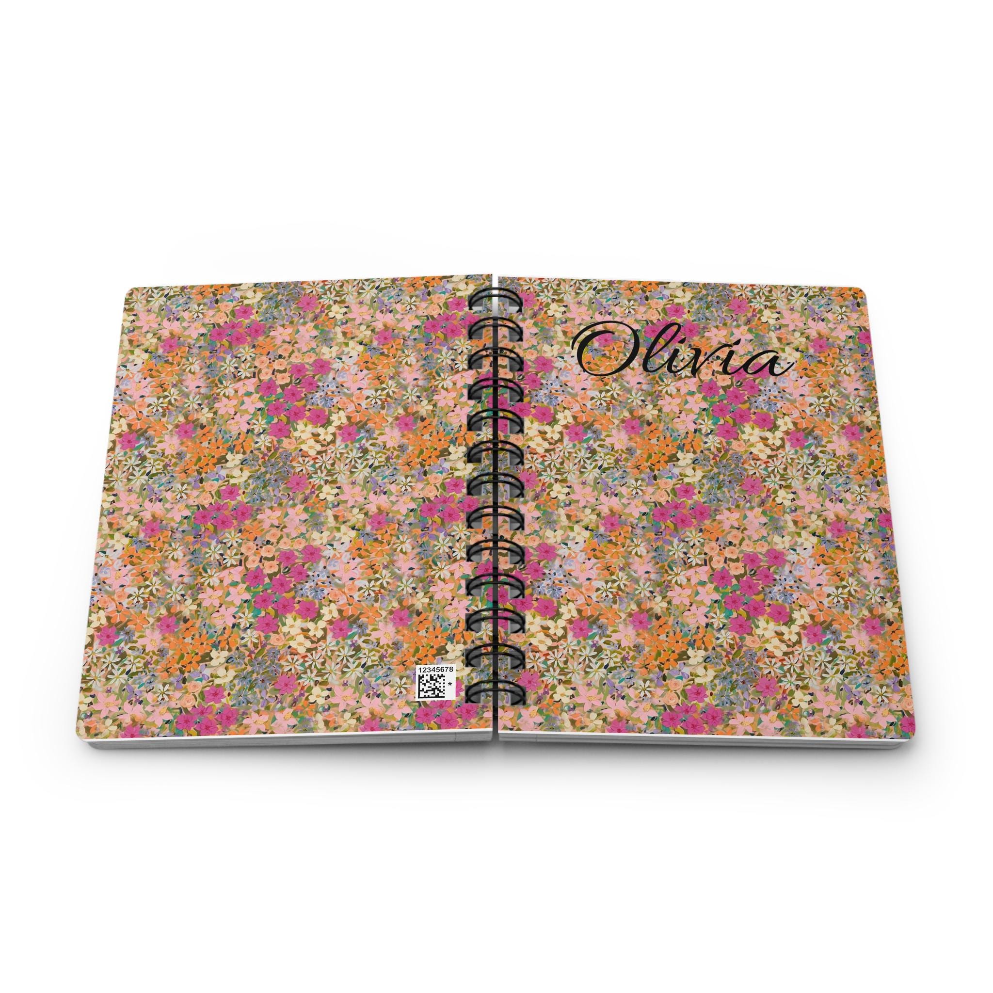 Flower Notebook Personalized Spiral Therapy Journal Small Personal ...