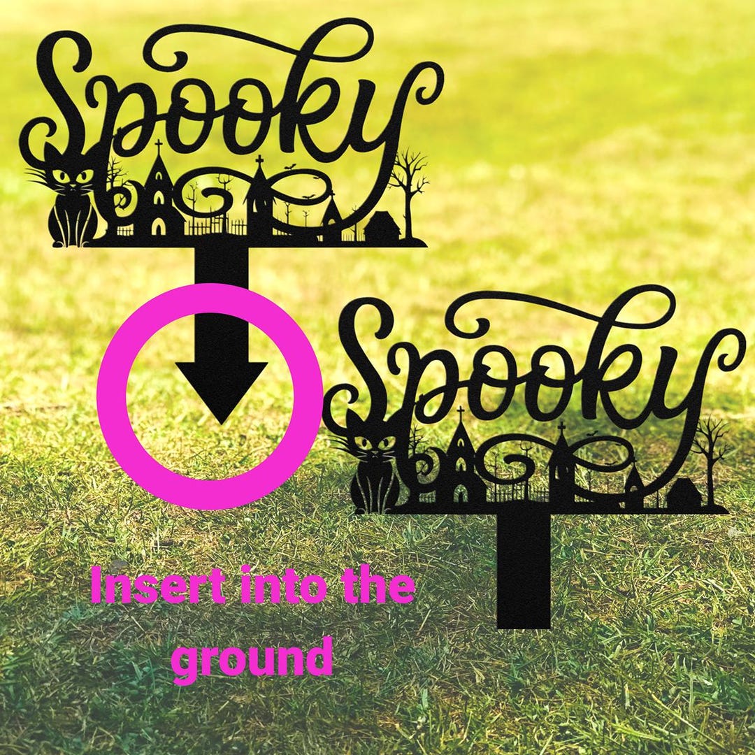 Metal Yard Sign Halloween Decoration Halloween Sign Trick or Treat Sign ...