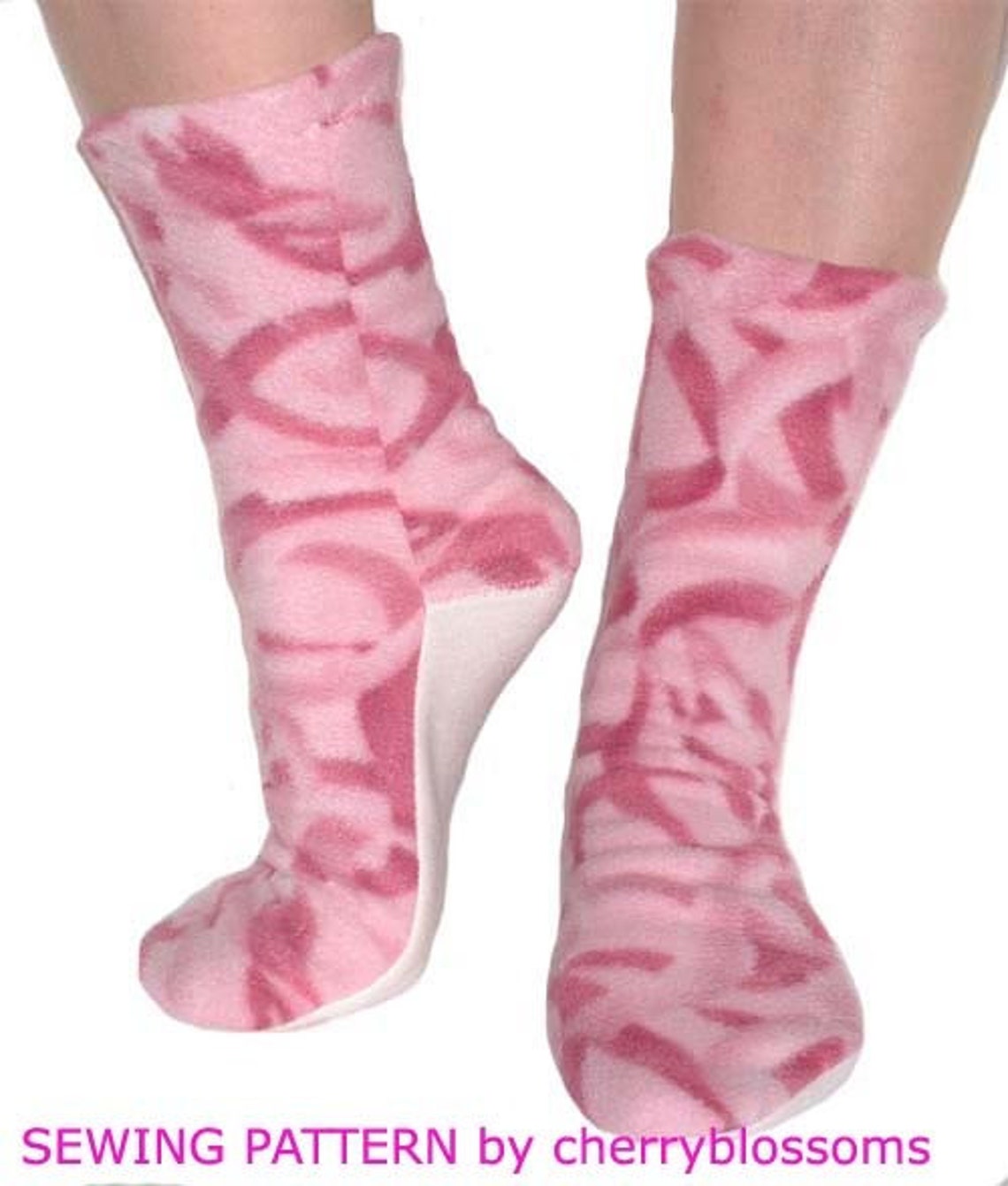 Fleece Socks PDF Full Size Sewing Pattern Instant Downloadfleece Socks ...