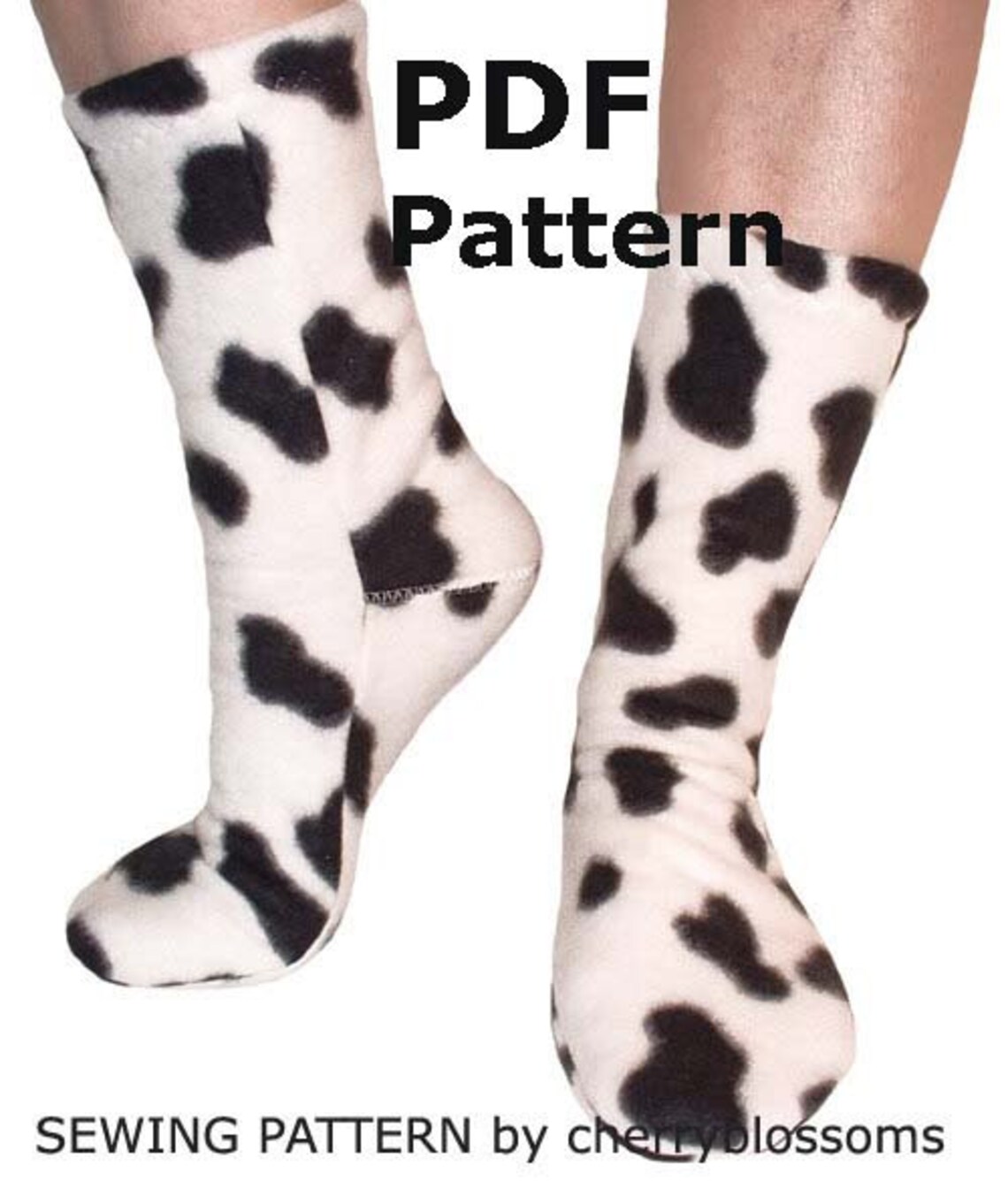 Fleece Socks PDF Full Size Sewing Pattern Instant Downloadfleece Socks ...