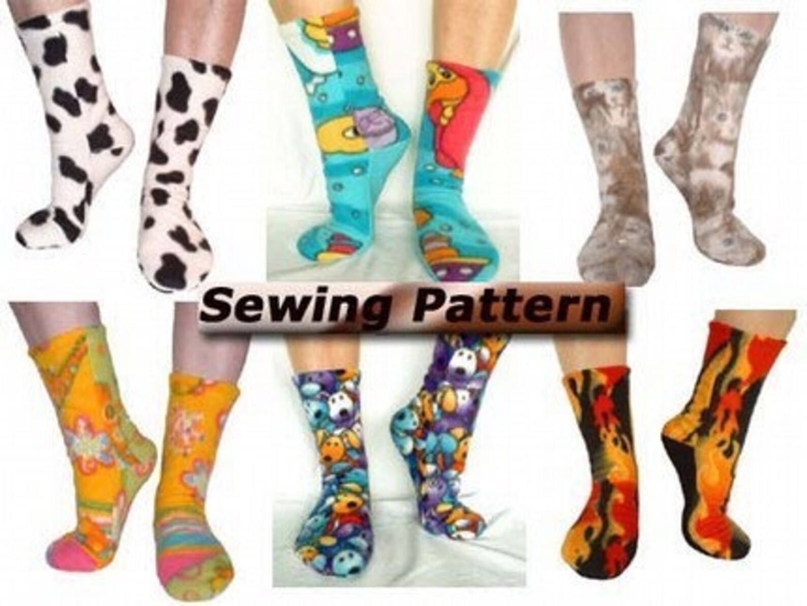Full Size PDF Fleece Socks Sewing Pattern Instant Download Children to ...
