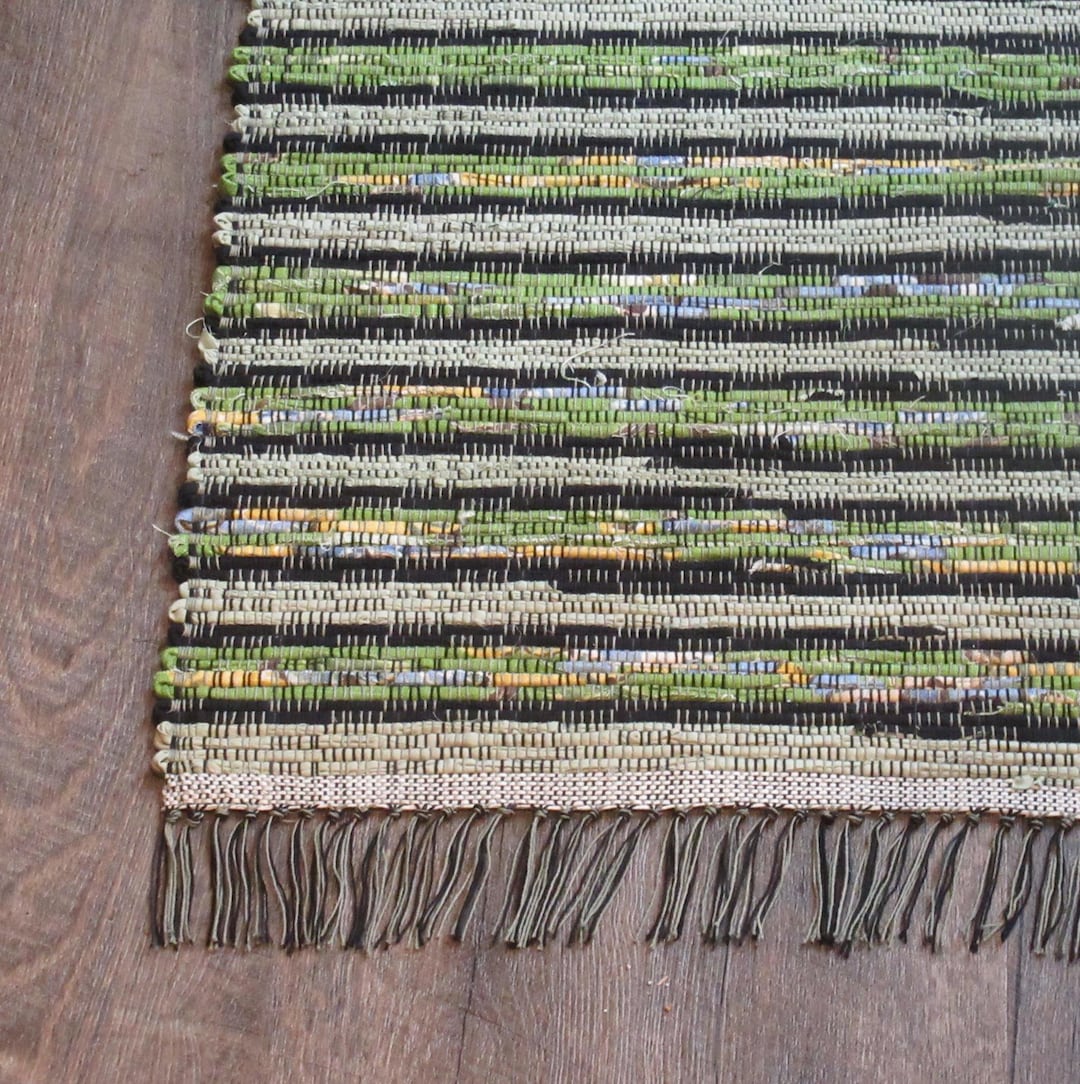 Rag Rug "luna Moth the Greater" OOAK Rag Rug - Etsy