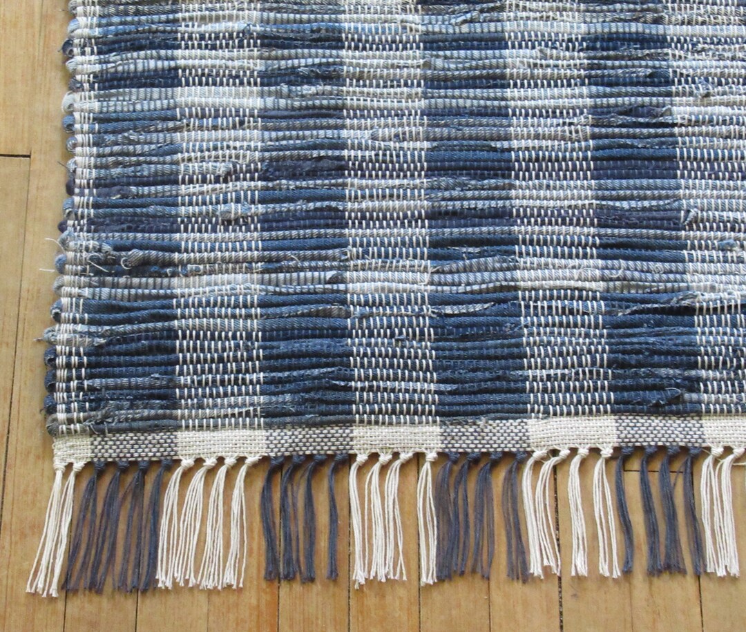 Rag Rug tangled up in Blue Jeans Iii - Etsy