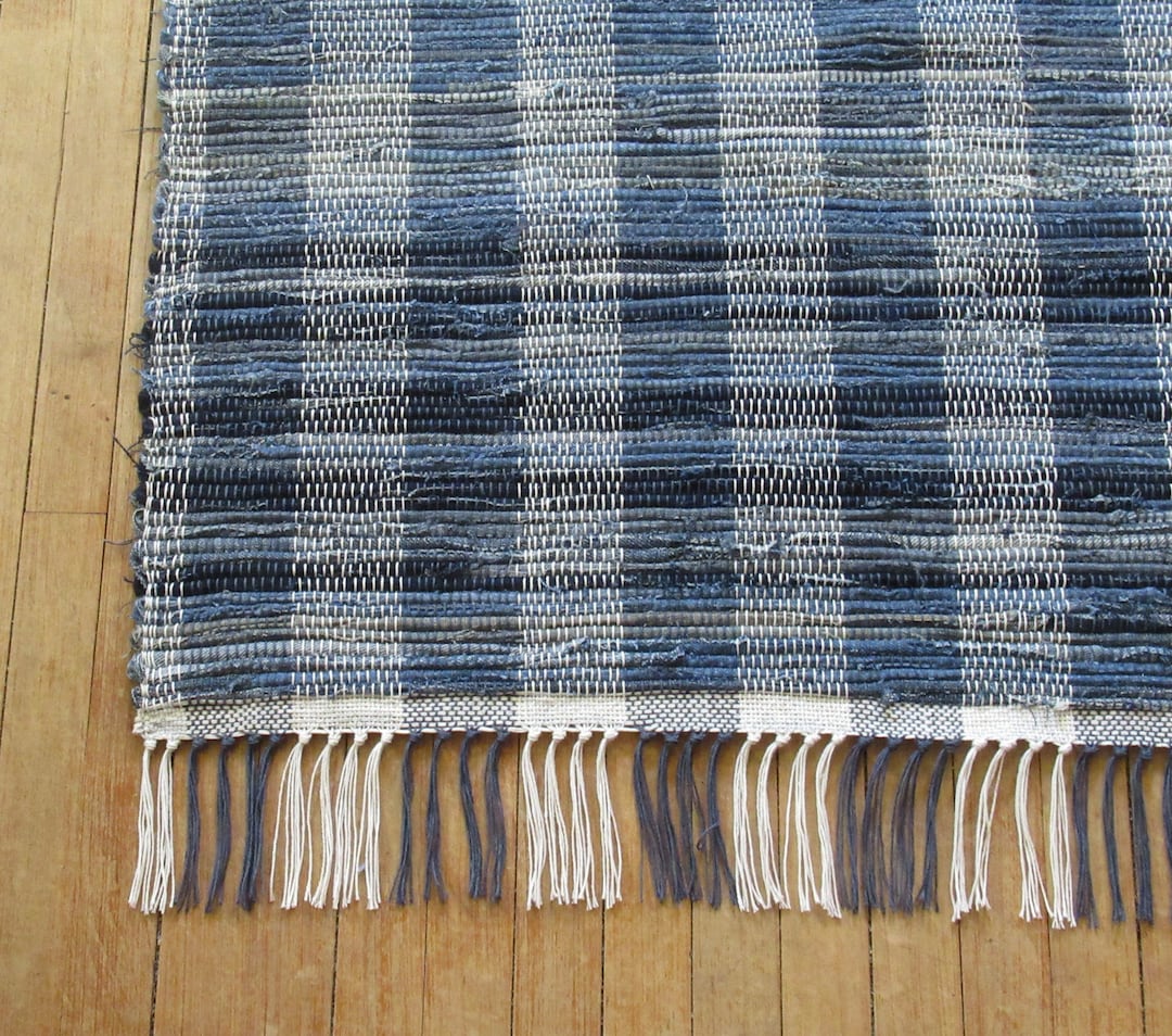 Rag Rug tangled up in Blue Jeans Ix - Etsy