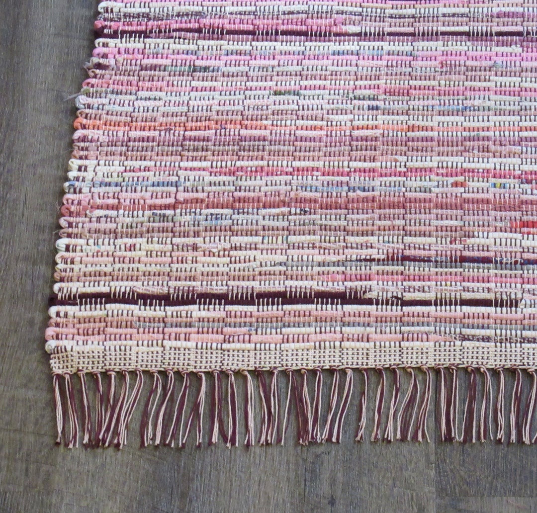 Rag Rug "tradition in Pink VII " OOAK - Etsy