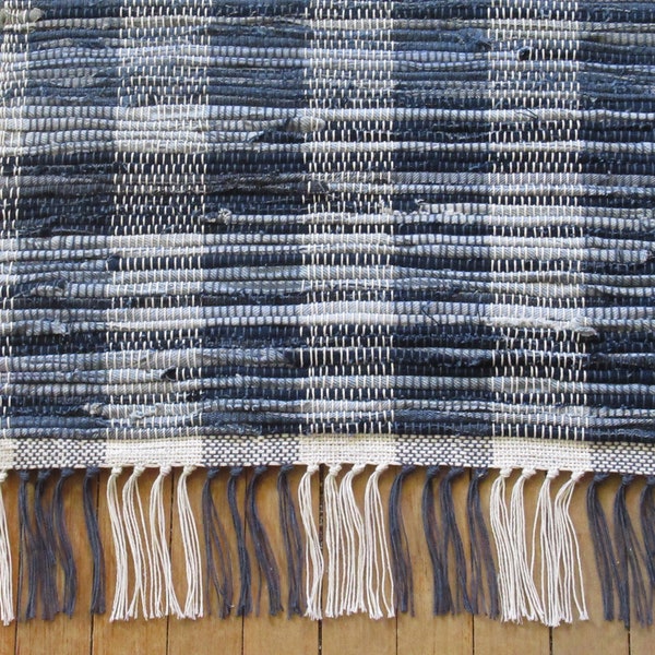 Blue Jean Rug - Etsy
