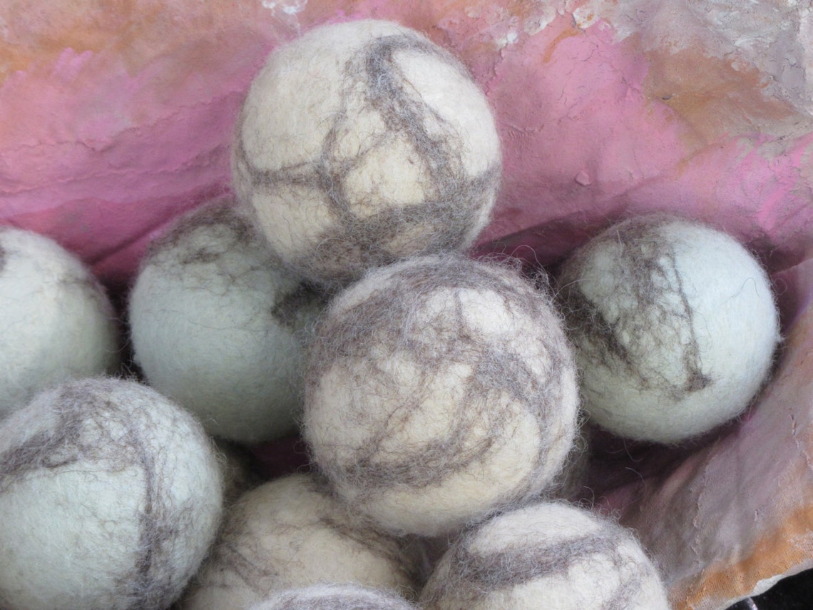 3 Felted Wool Dryer Balls - the Eco Friendly Way to Soften Your Clothes ...