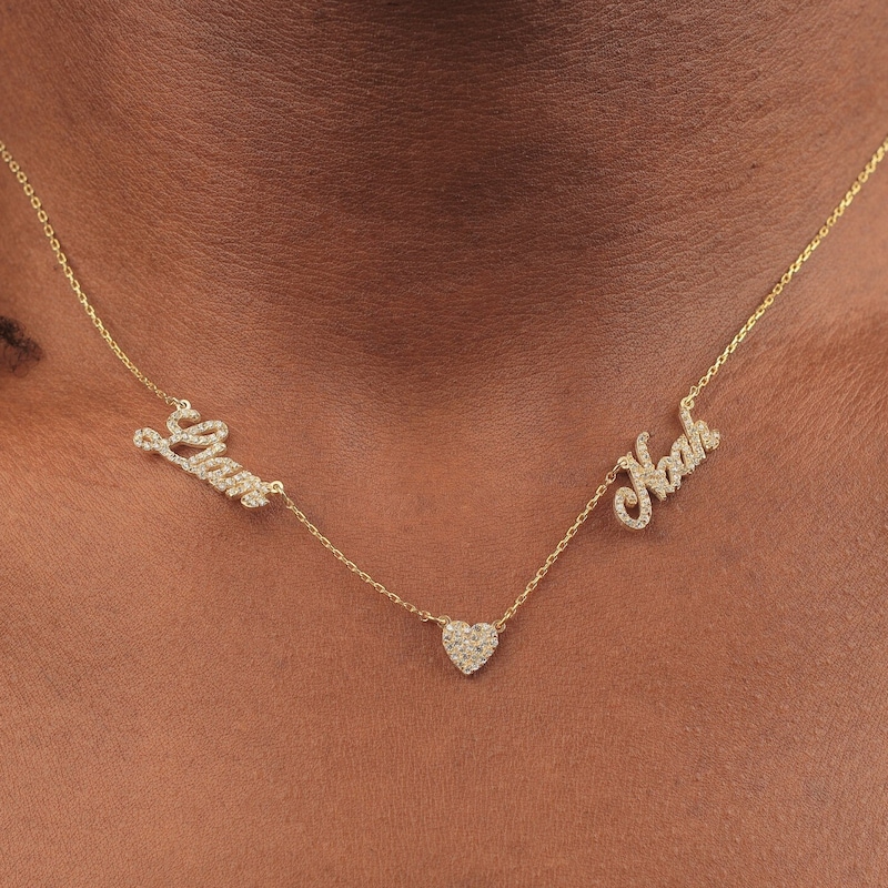 Diamond Multi Heart Necklace - Etsy