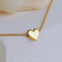 Open Heart Necklace in 14k Solid Gold | Heart Necklaces for Women ...