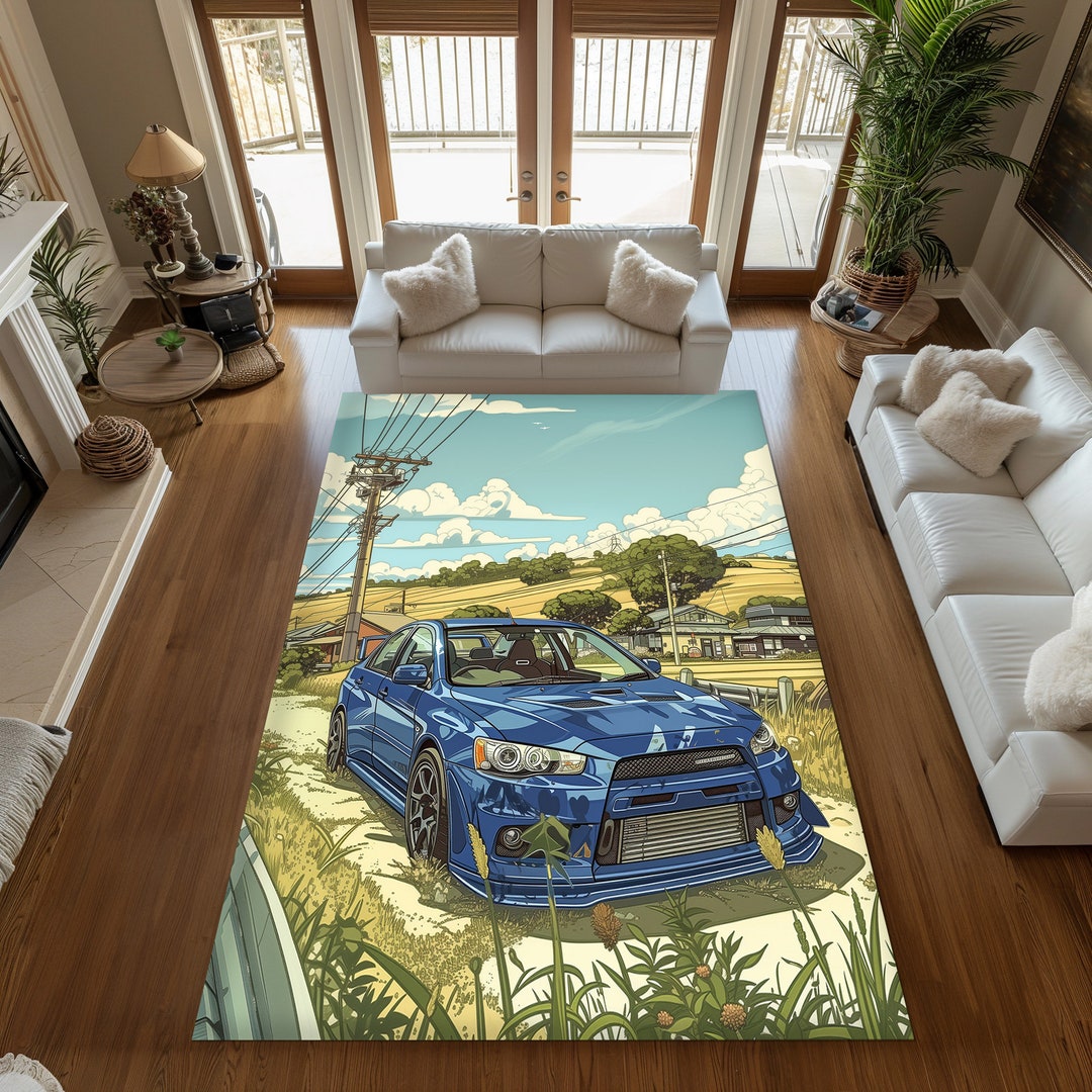 JDM Car Design Rug, Cars Rug, Modified Car Rug, Rug for Car Lovers, for ...