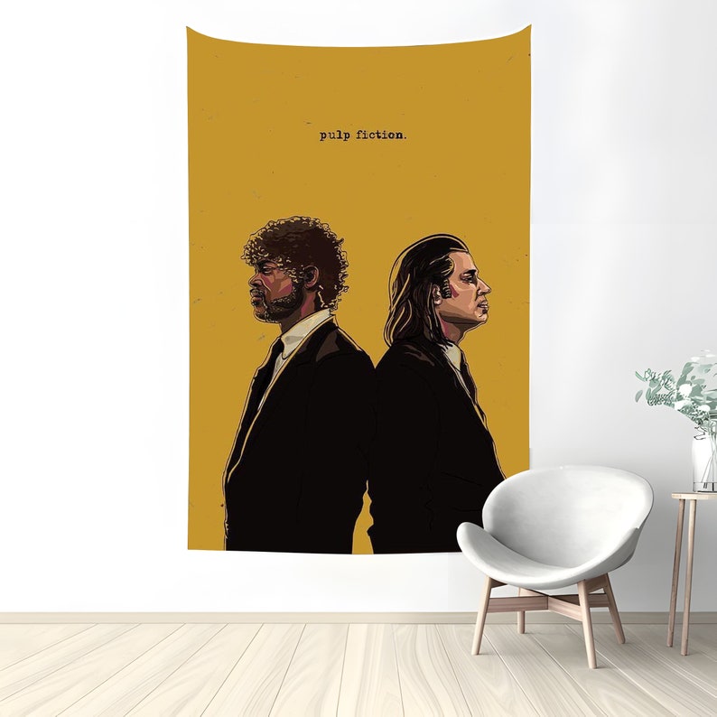 Pulp Fiction Tapestry, Fan Art, Movie Pattern Wall Rug, Art Design ...