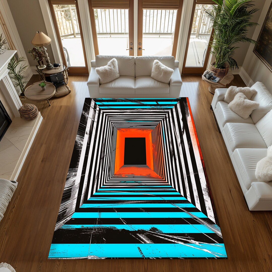 3D Rug, Optical Illusion Rug, 3D Effect Rug, Tunnel Rug, Area Rug, Home ...