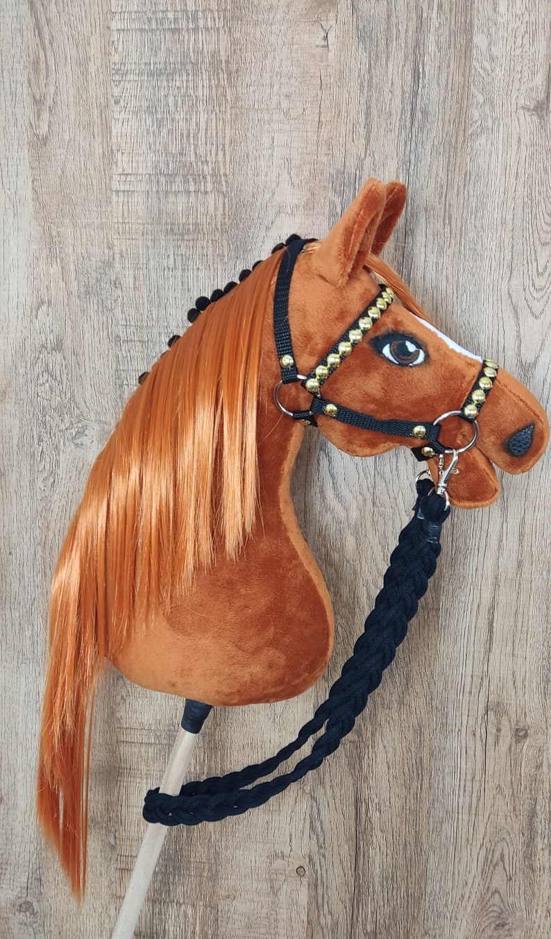 Realistic Hobby Horse on Stick for Kids | Premium Hobby Horse With Hair ...