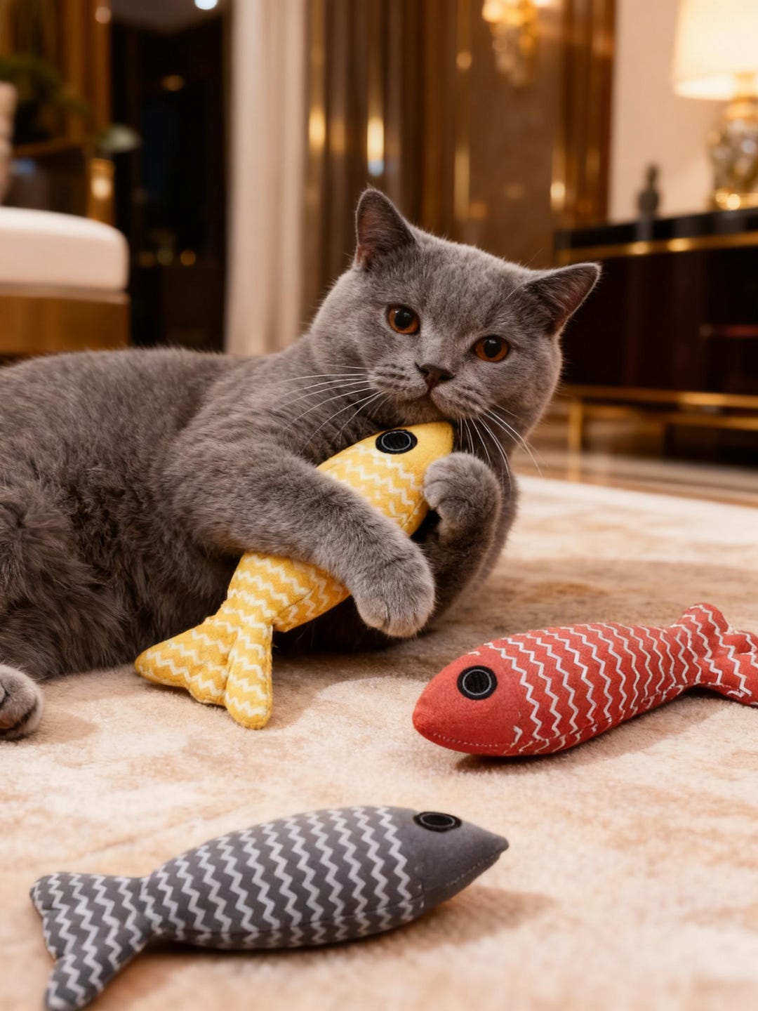 Catnip Fish Toy – Interactive Plush Chew Toy for Cats - Etsy