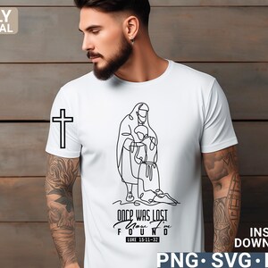 The Prodigal Son Svg Png Christian Line Art Design, Jesus Svg, Bible ...