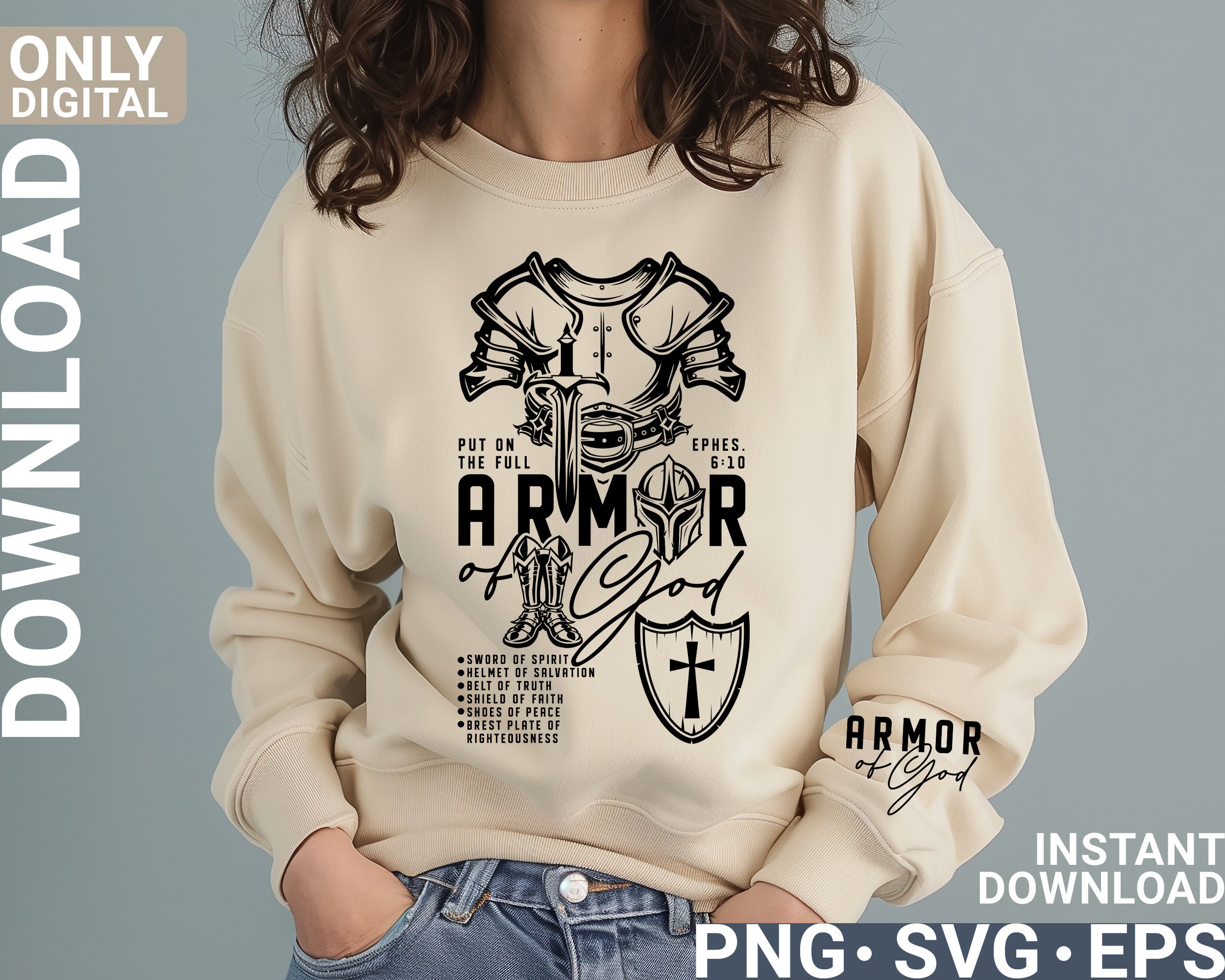 Armor of God Svg Png Shirt Design, Digital Download - Etsy
