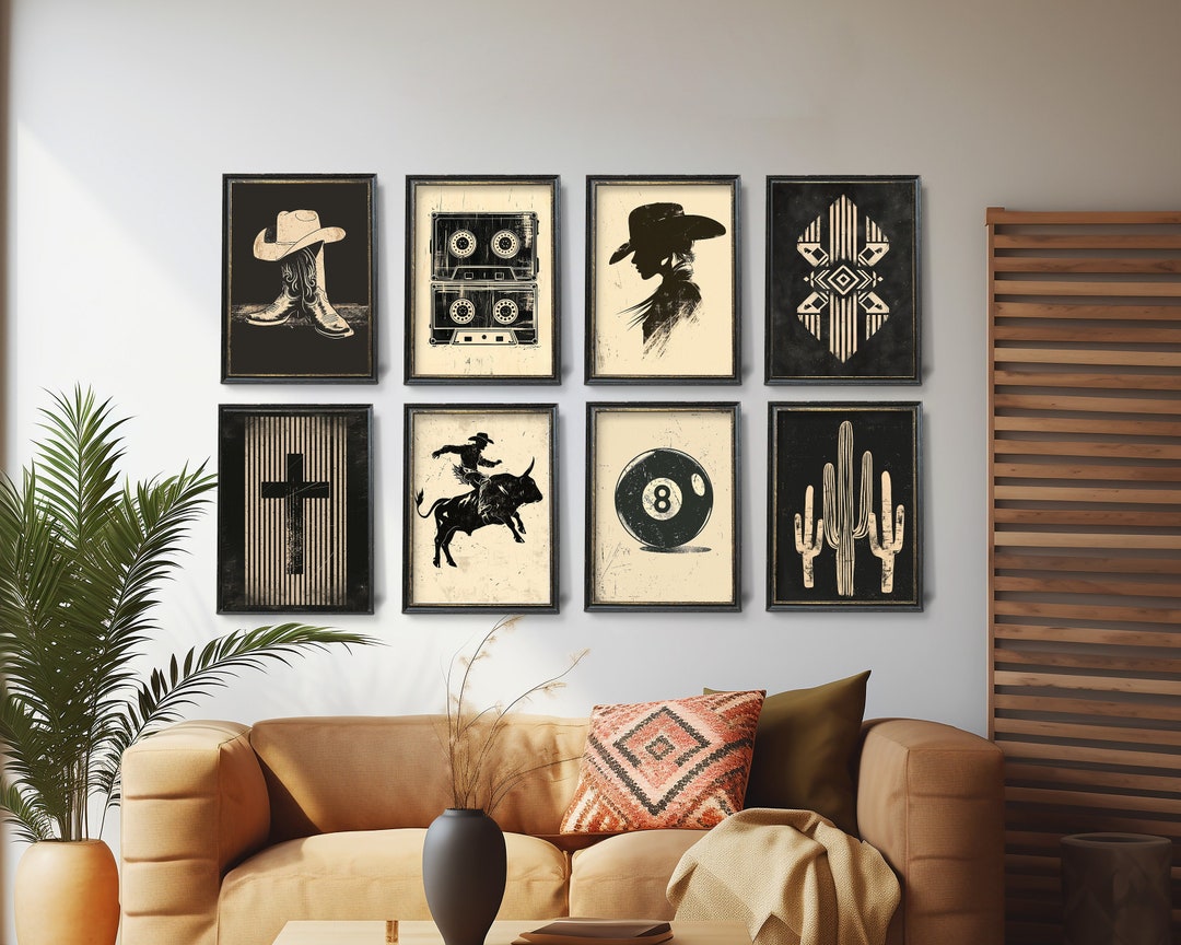 Western Art Prints Vintage Cowboy Art , Wild West Posters, Retro Cowboy ...