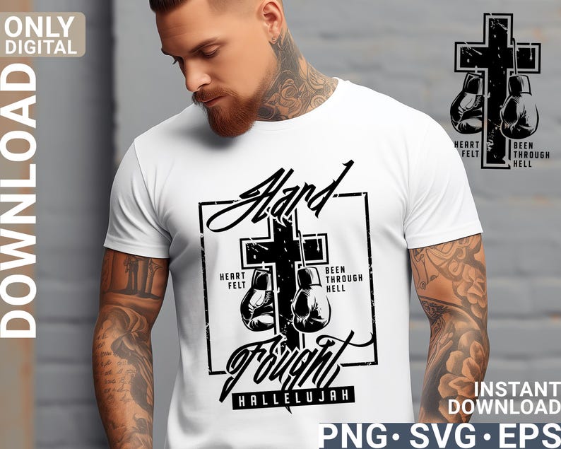 Hard Fought Hallelujah Svg Png Design, Christian Shirt, Digital ...