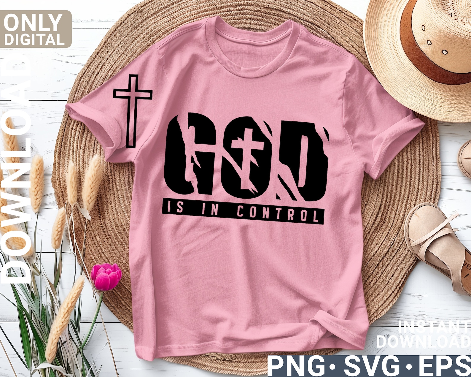 GOD IS IN Control Svg Png, Christian Shirt Design, Mother's Day Png ...
